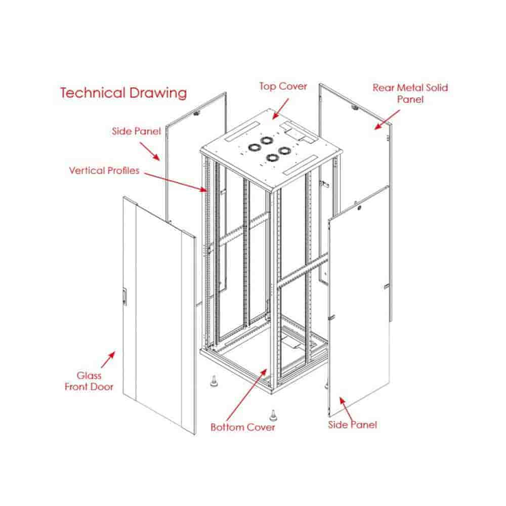 19” Steel Network Rack Cabinet – Canovate